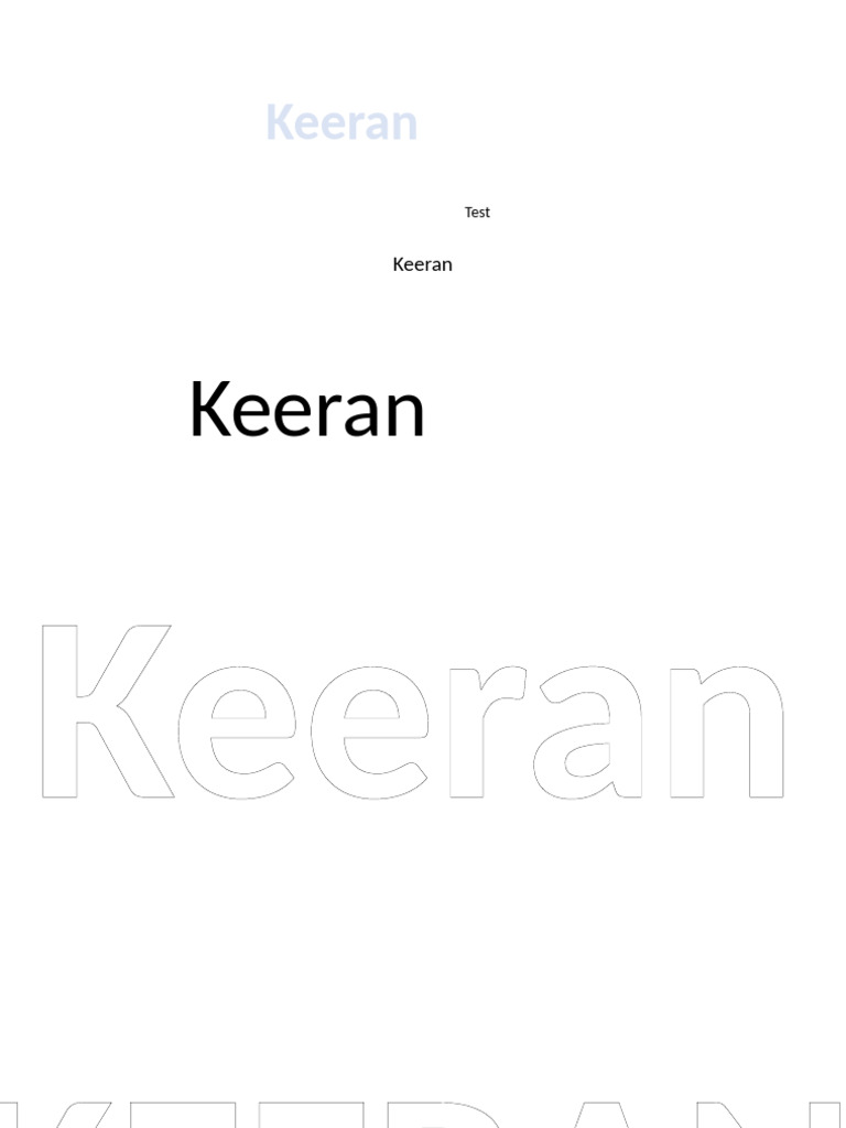 Keeran 3D Letters | PDF