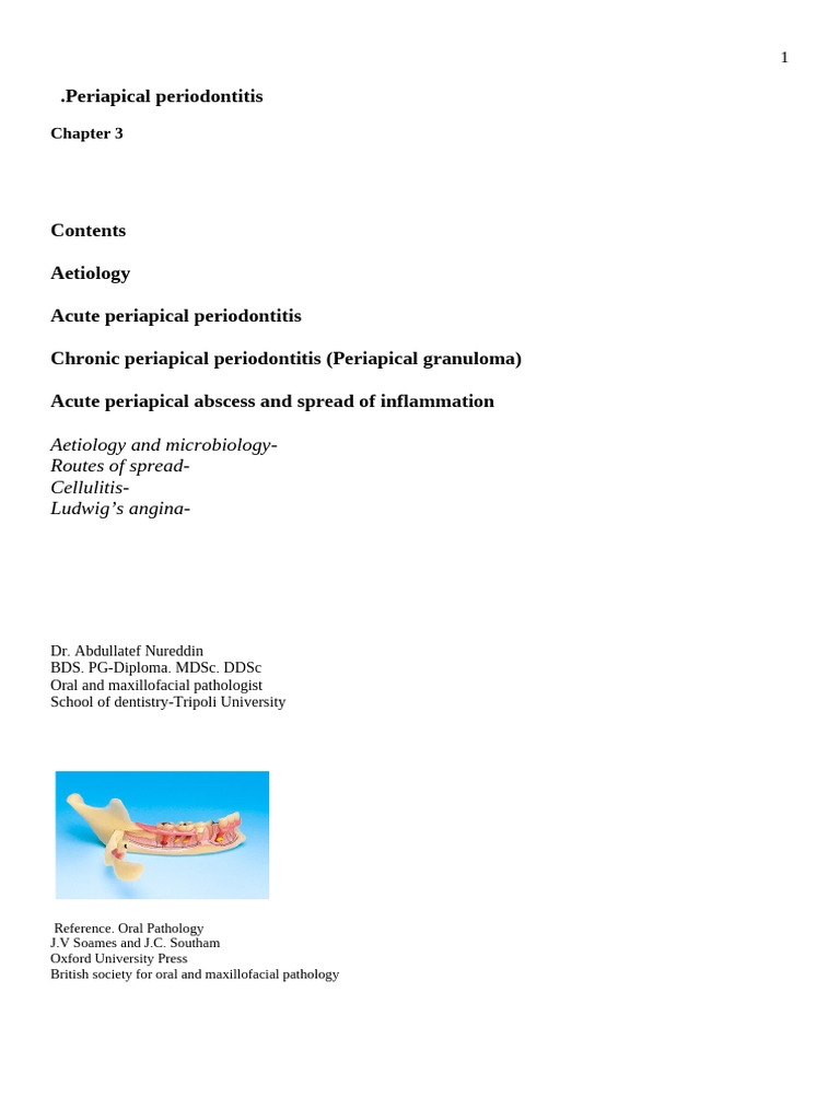 Periapical Periodontitis Overview | PDF | Periodontology | Dental Anatomy