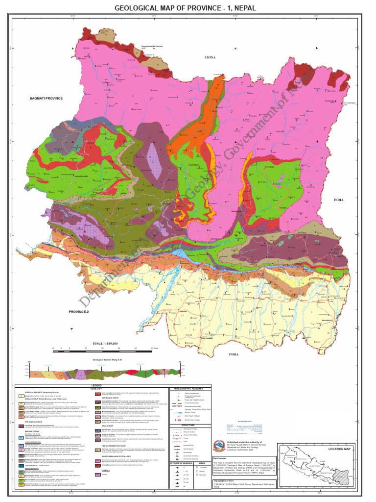 Geological Map of Koshi Province | PDF