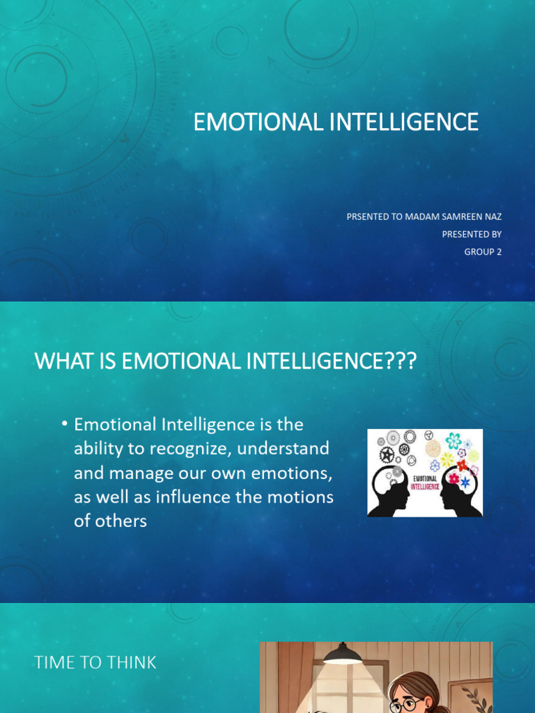 Emotional Intelligence Presentation Group 2 | PDF | Emotional ...