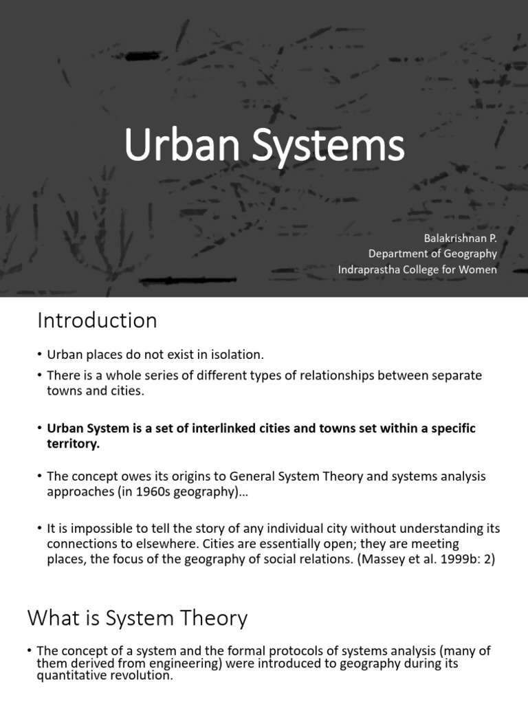 Theories of Urban Systems and Growth | PDF | City | Area