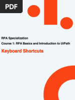 Uipath Studio Shortcuts | PDF | Microsoft Windows | System Software