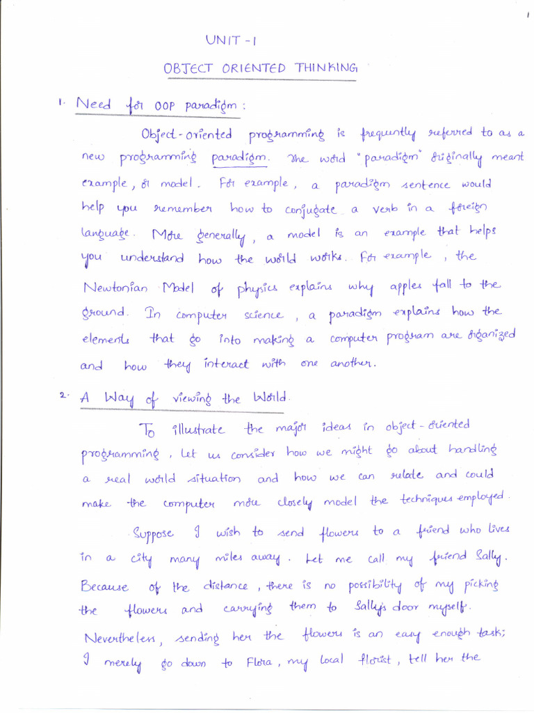 Object Oriented Thinking | PDF