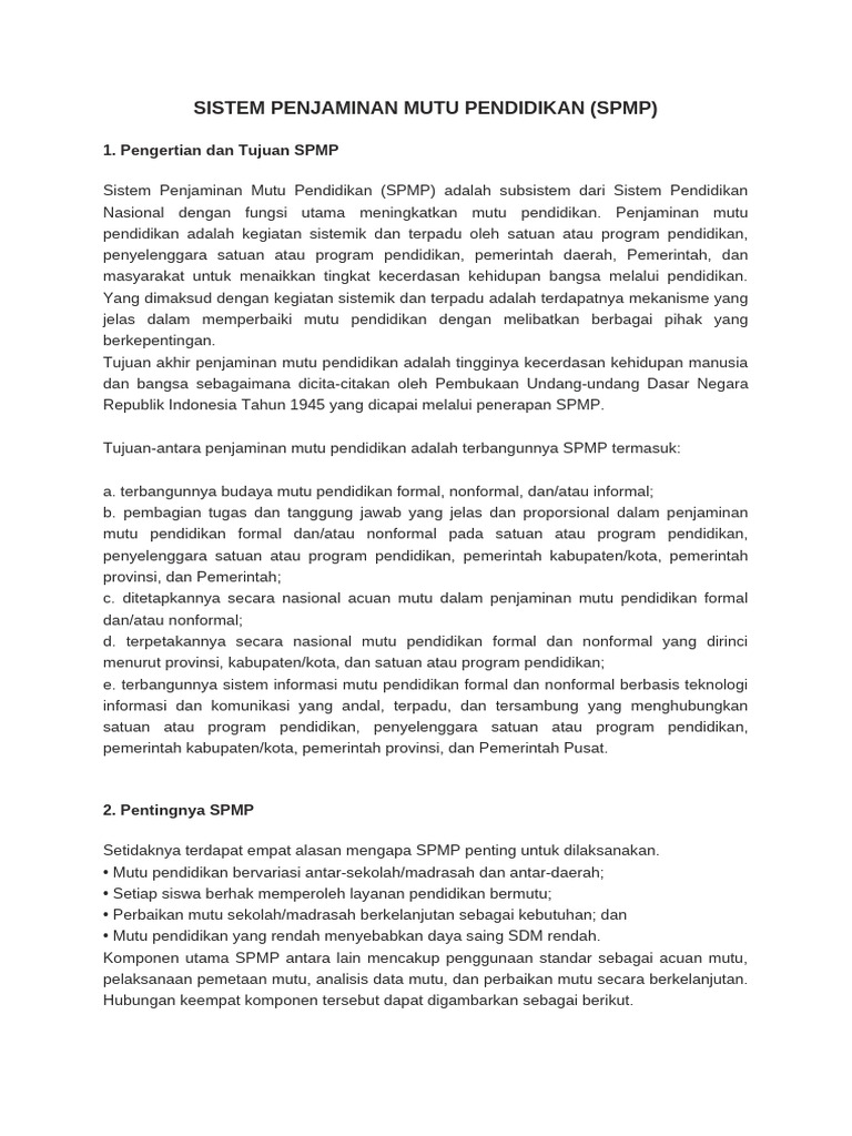 Sistem Penjaminan Mutu Pendidikan | PDF