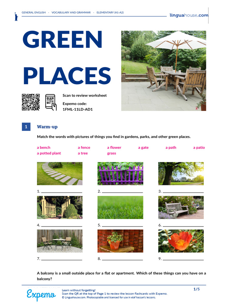 Green Places American English Teacher A1 A2 | PDF | Grammatical Number ...