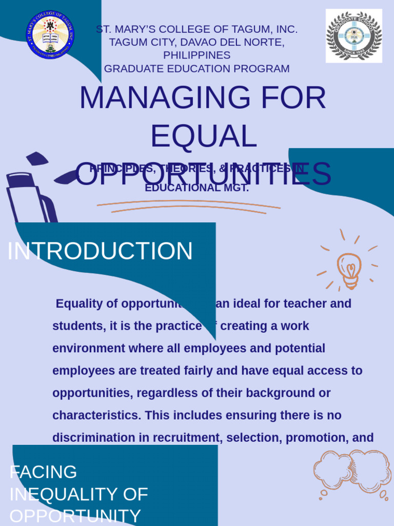 Managing For Equal Opportunities | PDF | Equal Opportunity | Recruitment