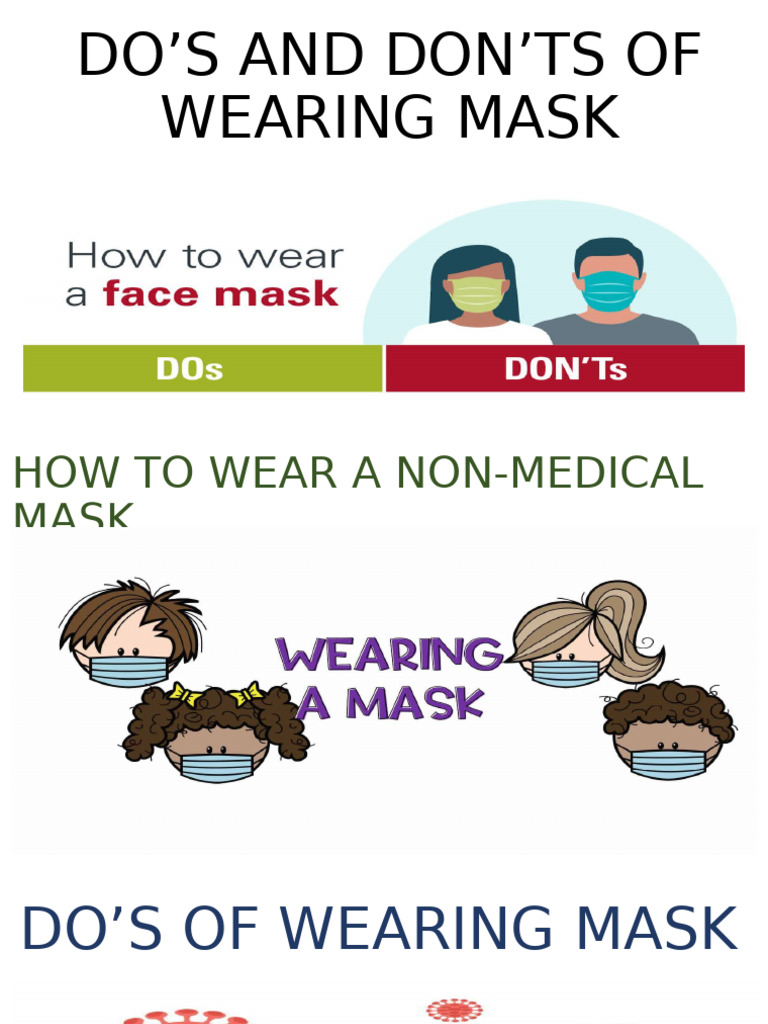 Proper Face Mask Usage Guide | PDF