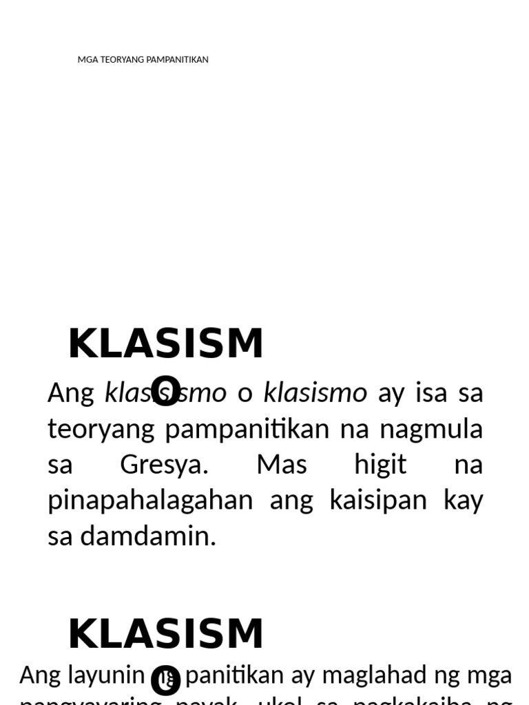 Mga Teoryang Pampanitikan | PDF