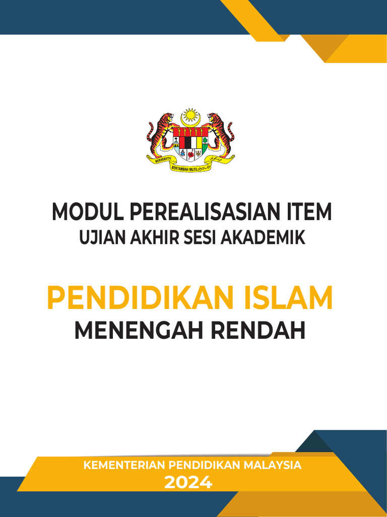 m2 Modul Perealisasian Item Pendidikan Islam - MR | PDF