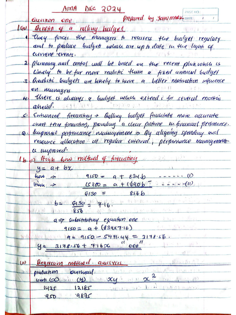 AMA Dec 2024 Solutions | PDF