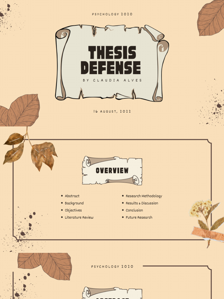 Beige and Brown Minimalist Thesis Defense Research Presentation | PDF