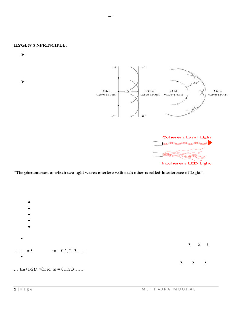Chap # 13 Physical Optics | PDF | Coherence (Physics) | Waves