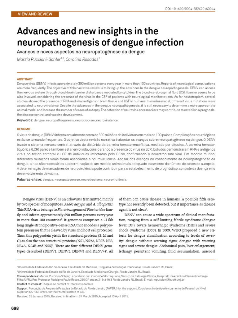 Neuropathogenesis of Dengue | PDF | Virus | Immunology