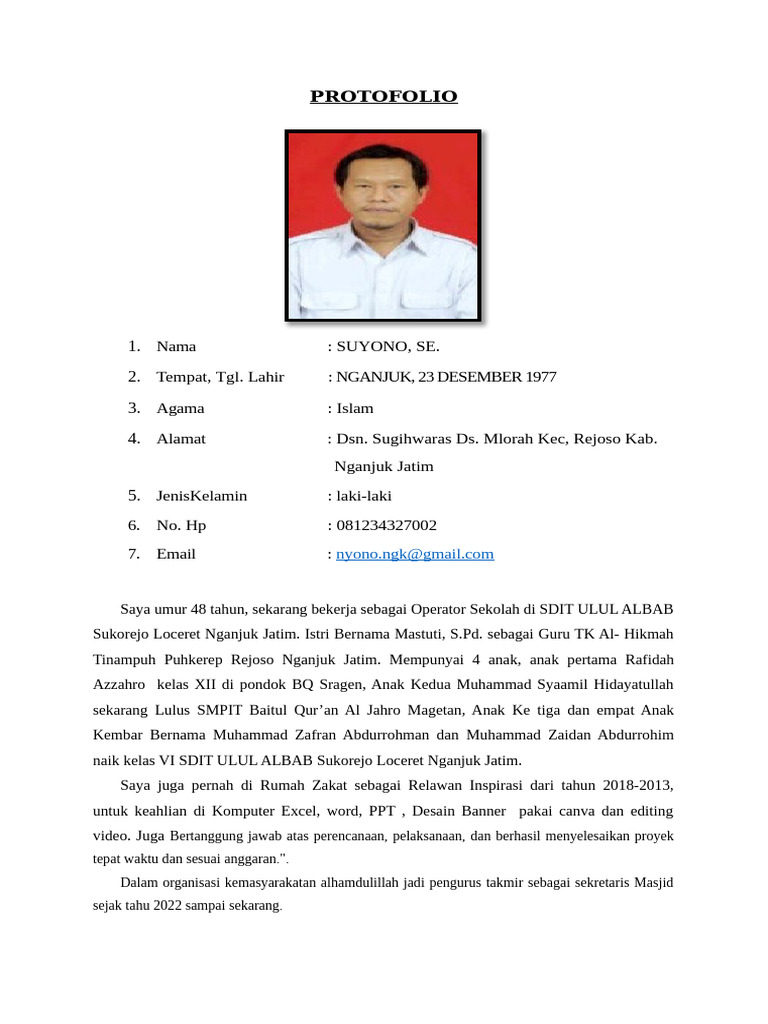 CV Suyono | PDF