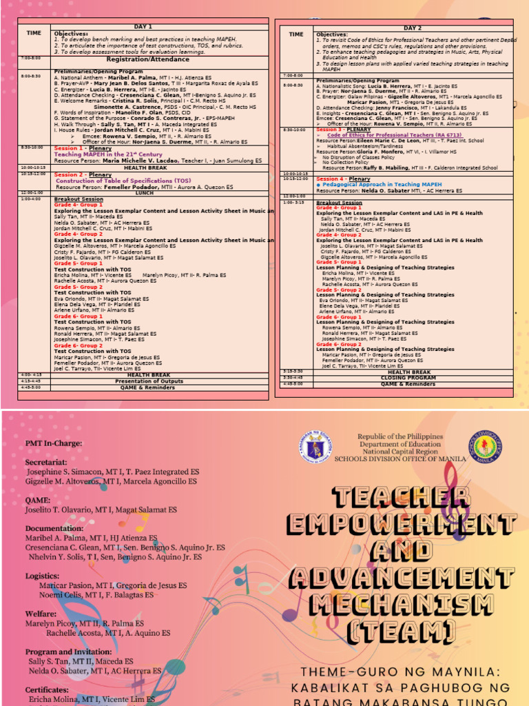 EDITED INSET Program MAPEH | PDF