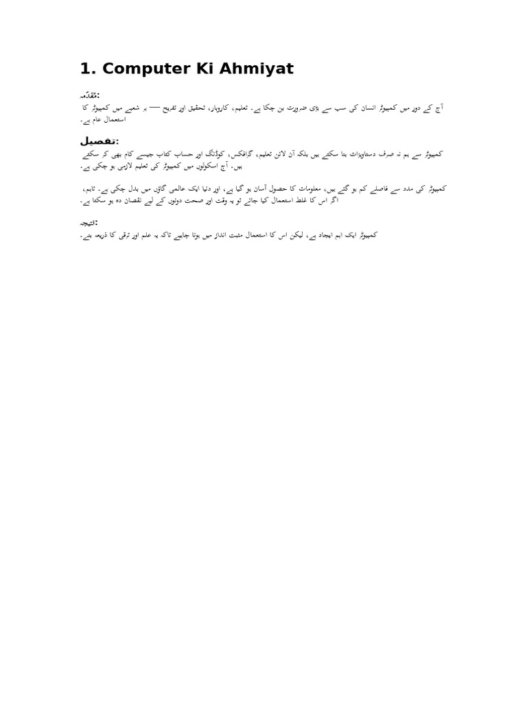 Importance of the Computer | PDF