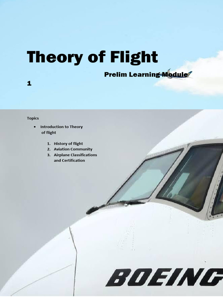 Introduction to Theory of Flight Module | PDF | Aircraft | Wright Brothers
