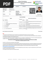 CUET (UG) 2025 Score Card for Subhjeet | PDF | Tests | Student ...