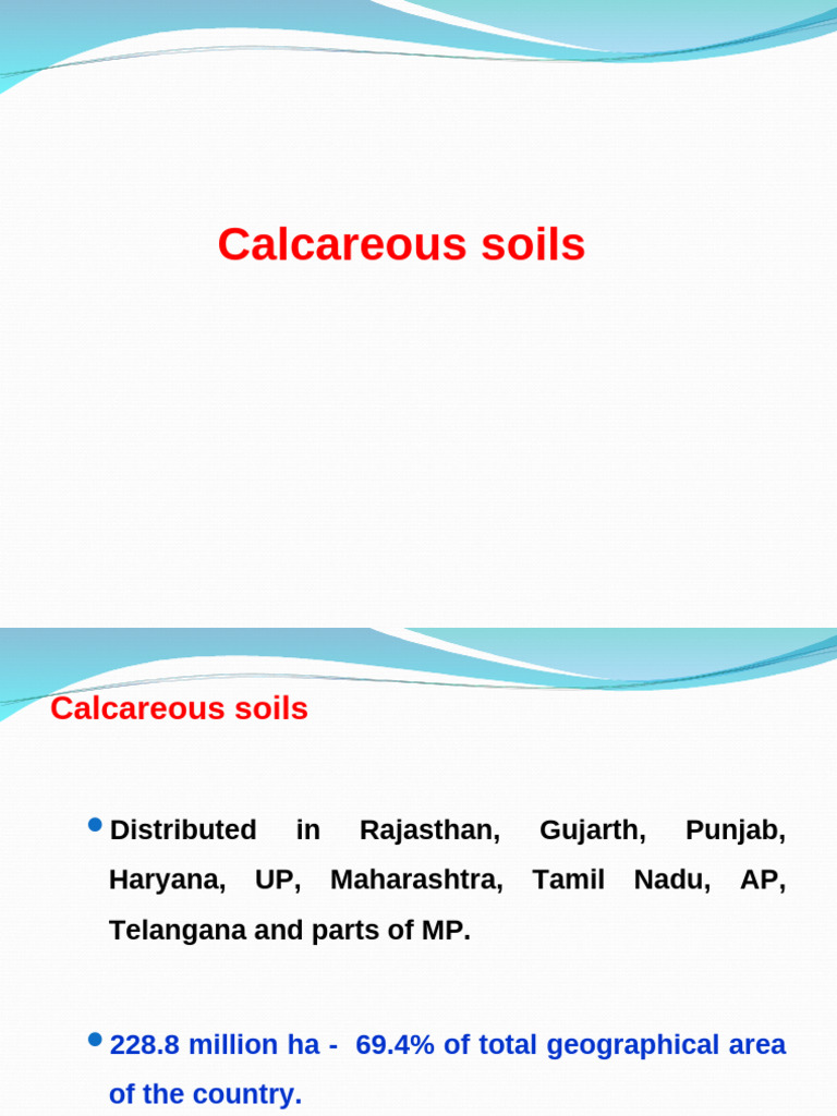 Characteristics and Management of Calcareous Soils | PDF | Soil ...