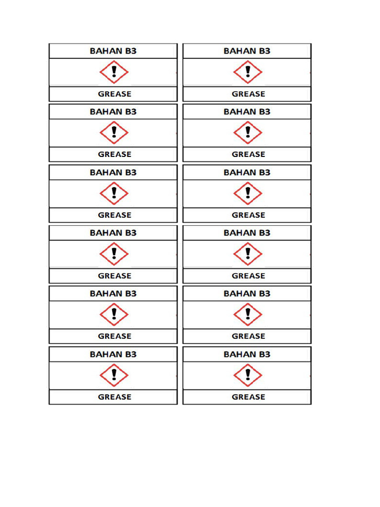 Label Grease b3 | PDF
