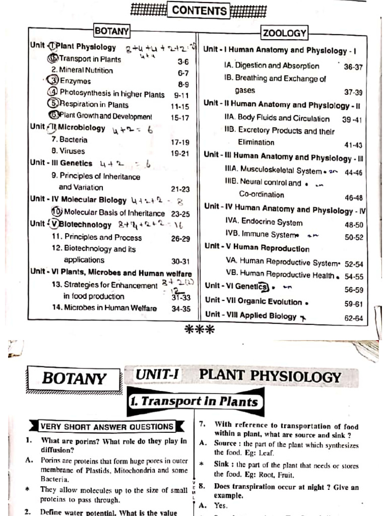 SR Botany & Zoology | PDF