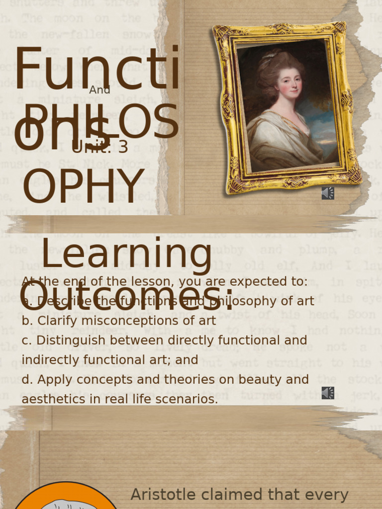 Functions and Philosophy of Art Explained | PDF | Reason | Aesthetics