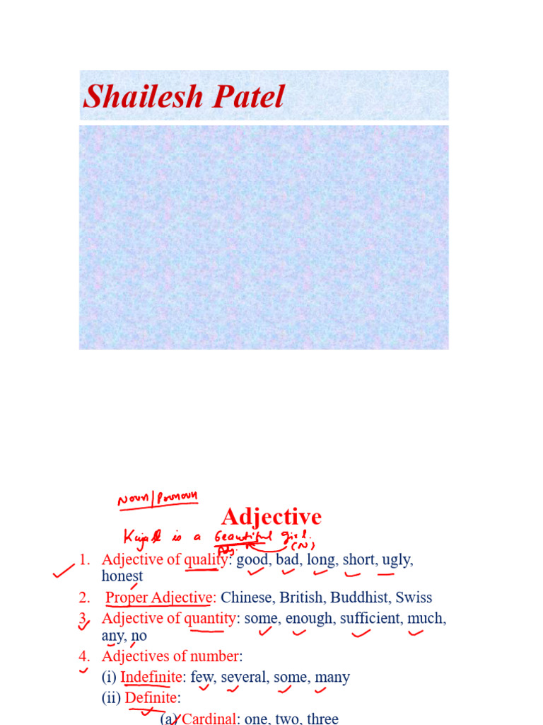 Understanding Adjectives and Their Use | PDF | Linguistics | Linguistic ...