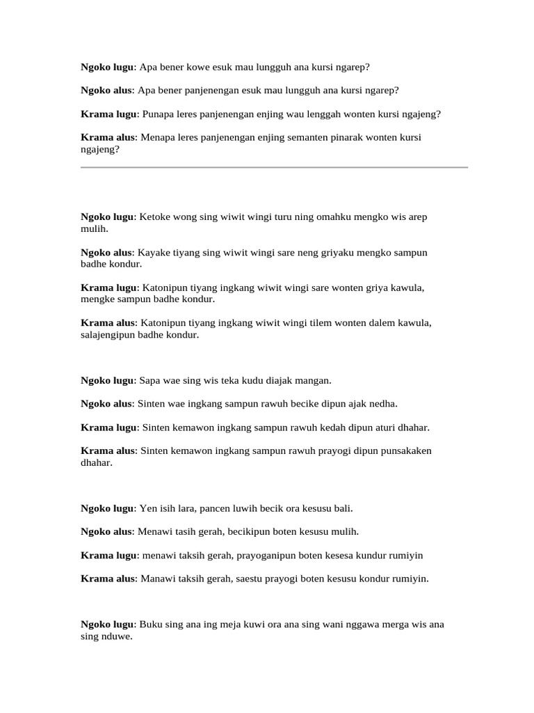 Ngoko Lugu | PDF