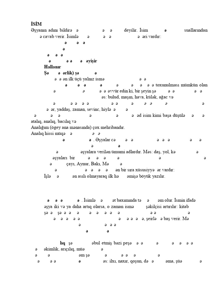 Isim, Sifet | PDF