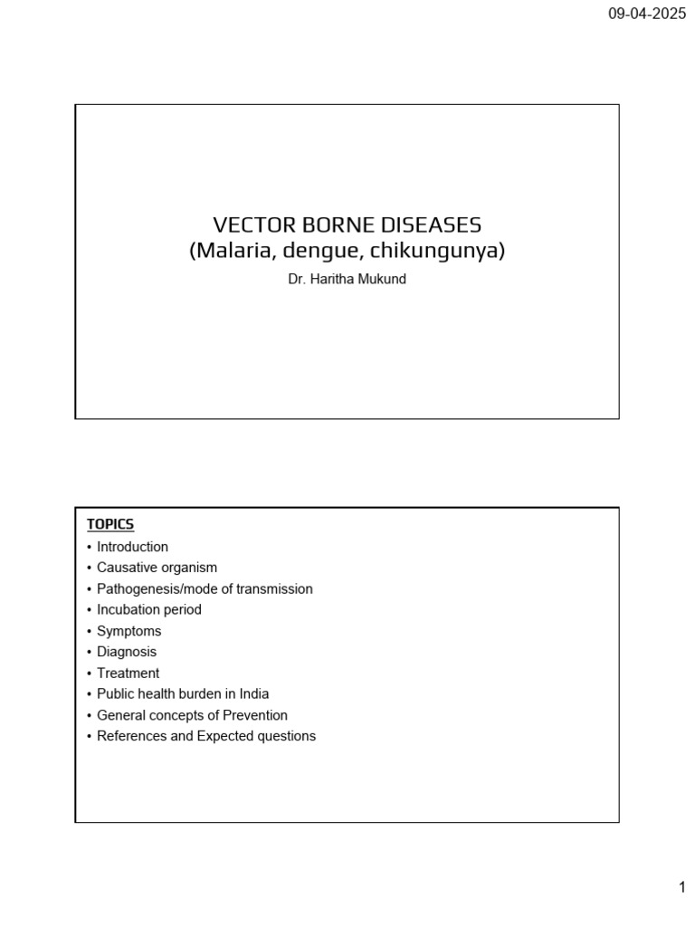 Vector-Borne Diseases Overview | PDF | Malaria | Mosquito