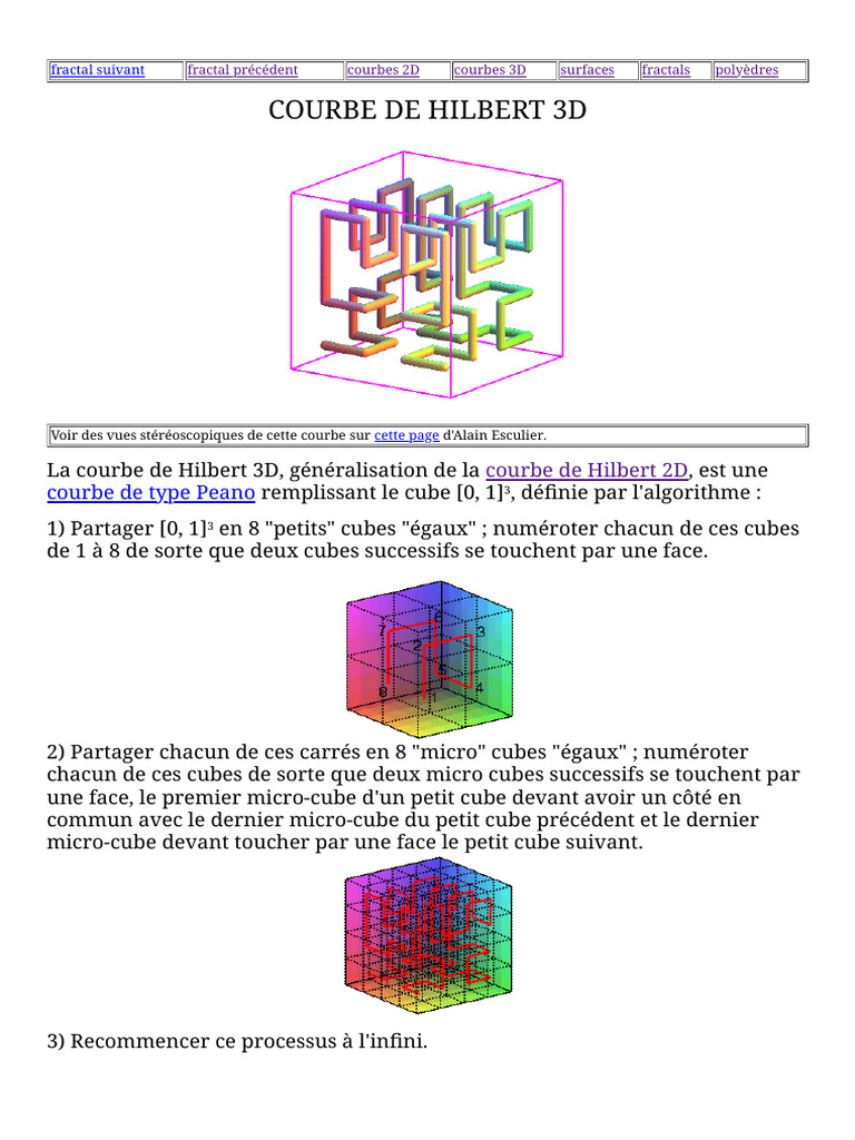 Courbe de Hilbert en 3D | PDF | Formes géométriques | Mathématiques