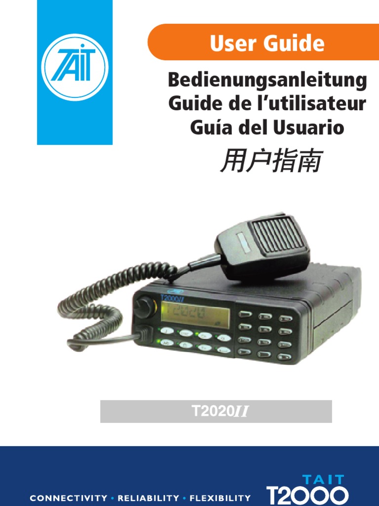 Tait 2000 Radio Manual | Technologie de médias | Diffusion