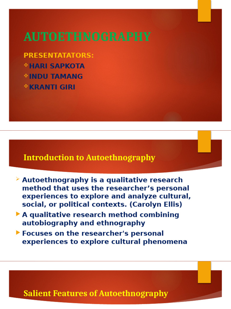 Understanding Autoethnography Methods | PDF | Narrative | Liberal Arts ...