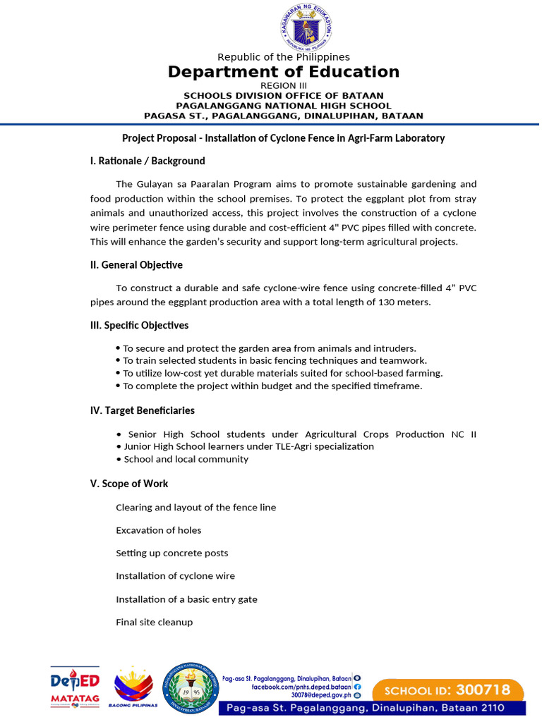 Project Proposal - Agri fence | PDF