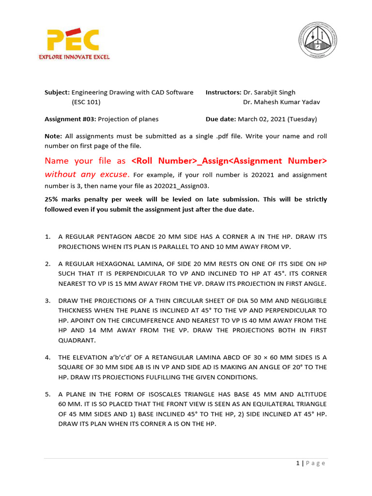 Assignment #3 2D - Drawing | PDF