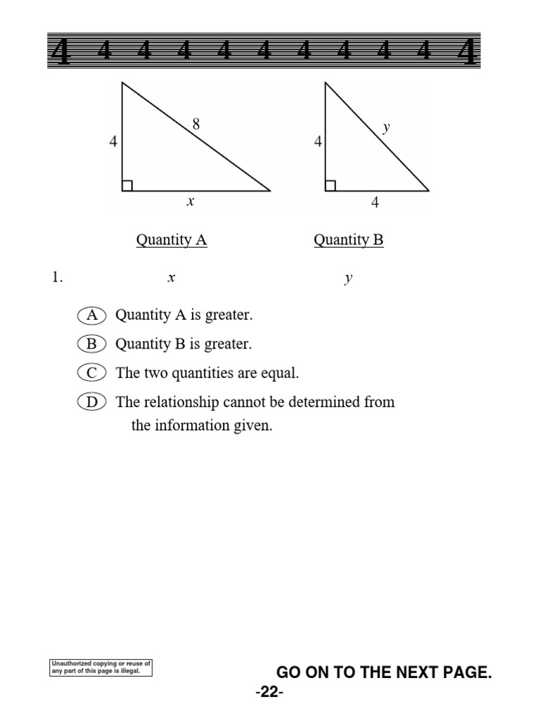 GRE Practice Test 1 Quant 18 Point | PDF | Elementary Mathematics ...