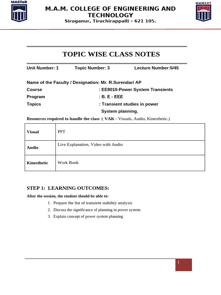 PST UNIT-1 Topic 3 | PDF | Electric Generator | Electronic Engineering