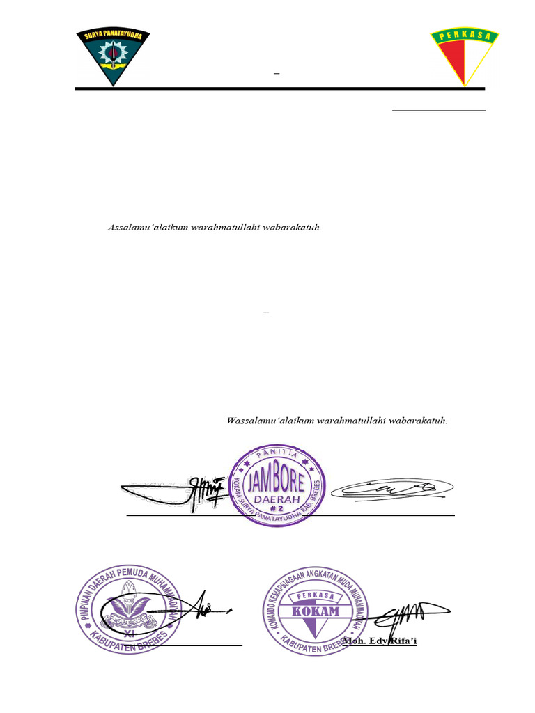 013 Surat Edaran JAMDA II KOKAM TH 2025 - To PCPM & Dancab | PDF