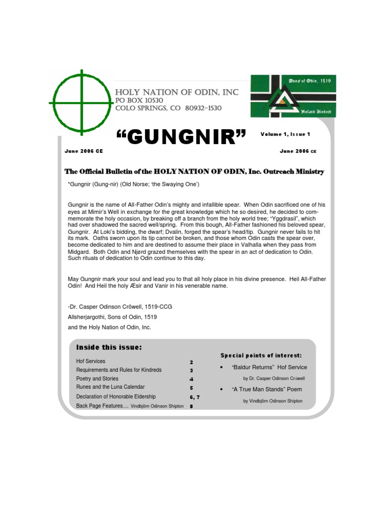 Gungnir 1 | PDF | Heathenry (New Religious Movement) | Odin
