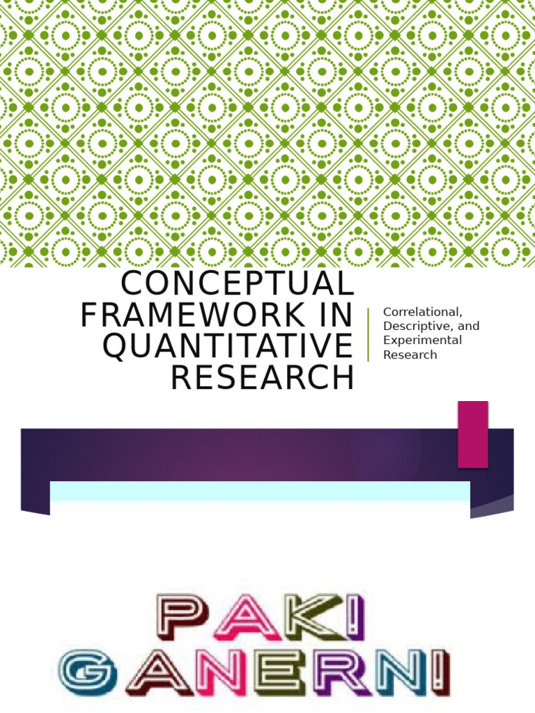 Conceptual Framework Quantitative Research | PDF