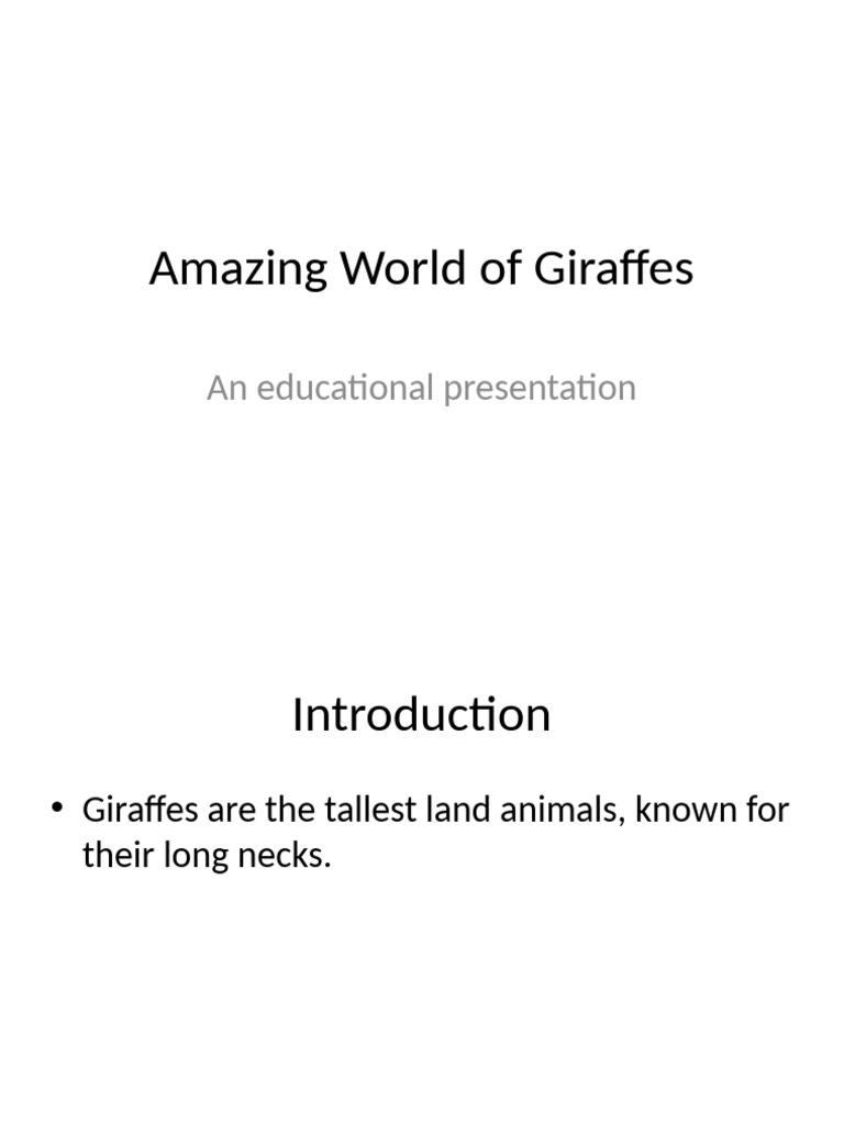 Amazing World of Giraffes | PDF