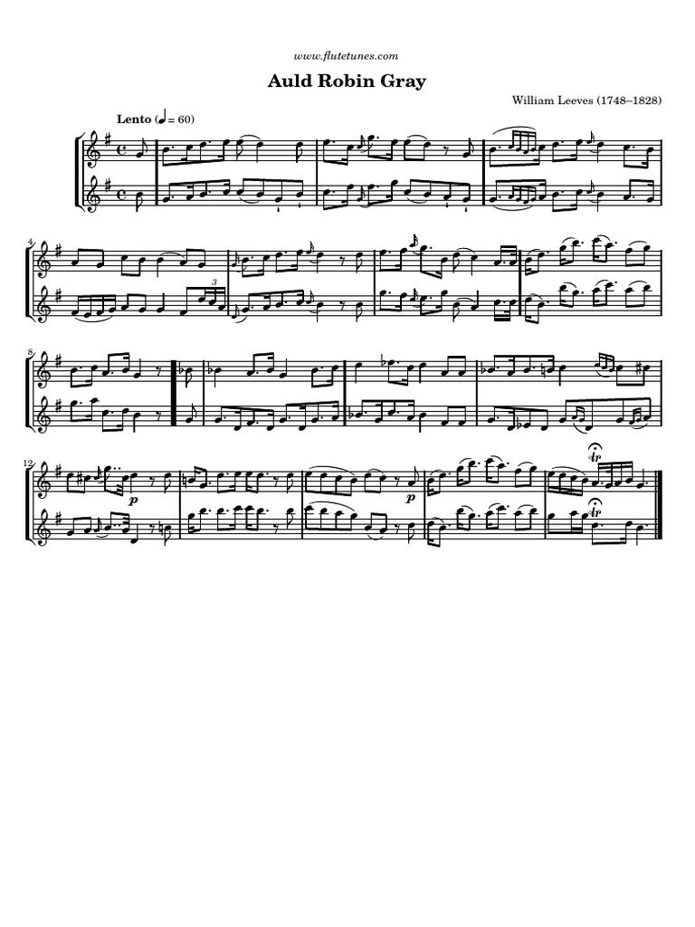 Flute Trad-Auld-Robin-Gray-Duet | PDF