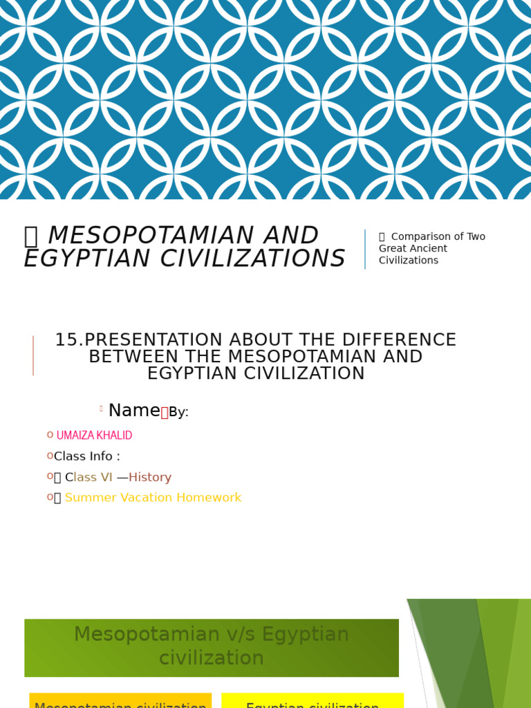 ? Mesopotamian and Egyptian Civilizations | PDF