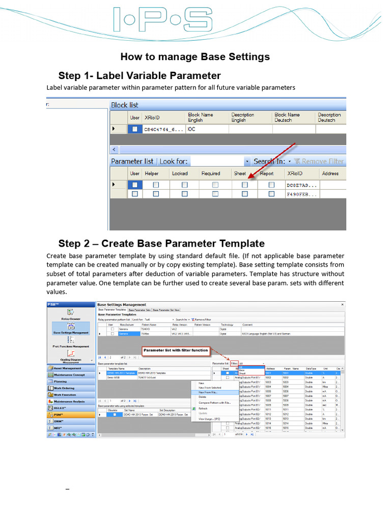 2.1 PSM - How To Manage Base Parameters | PDF