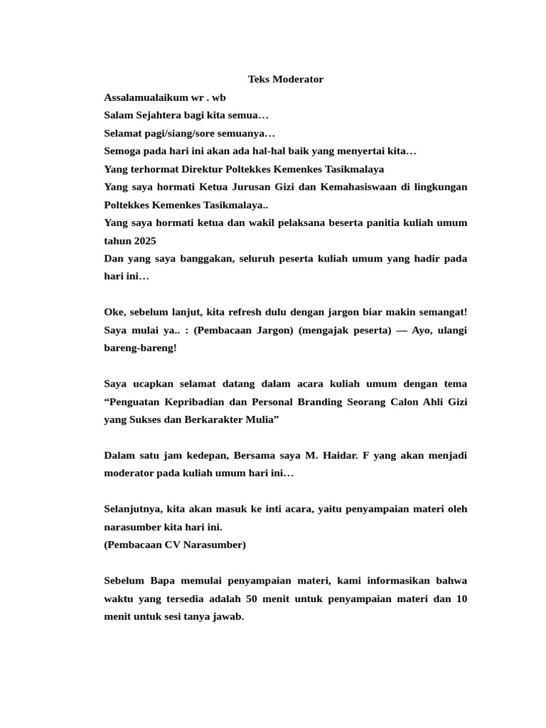 Teks Moderator | PDF