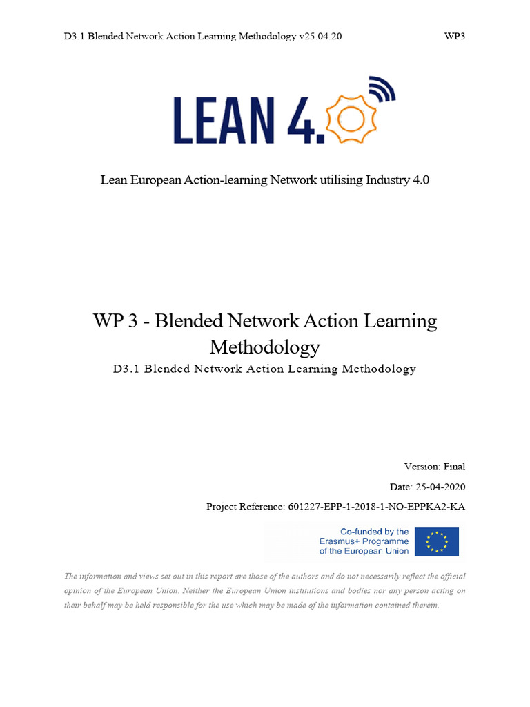 WP 3 - Blended Network Action Learning | PDF | Methodology | Knowledge
