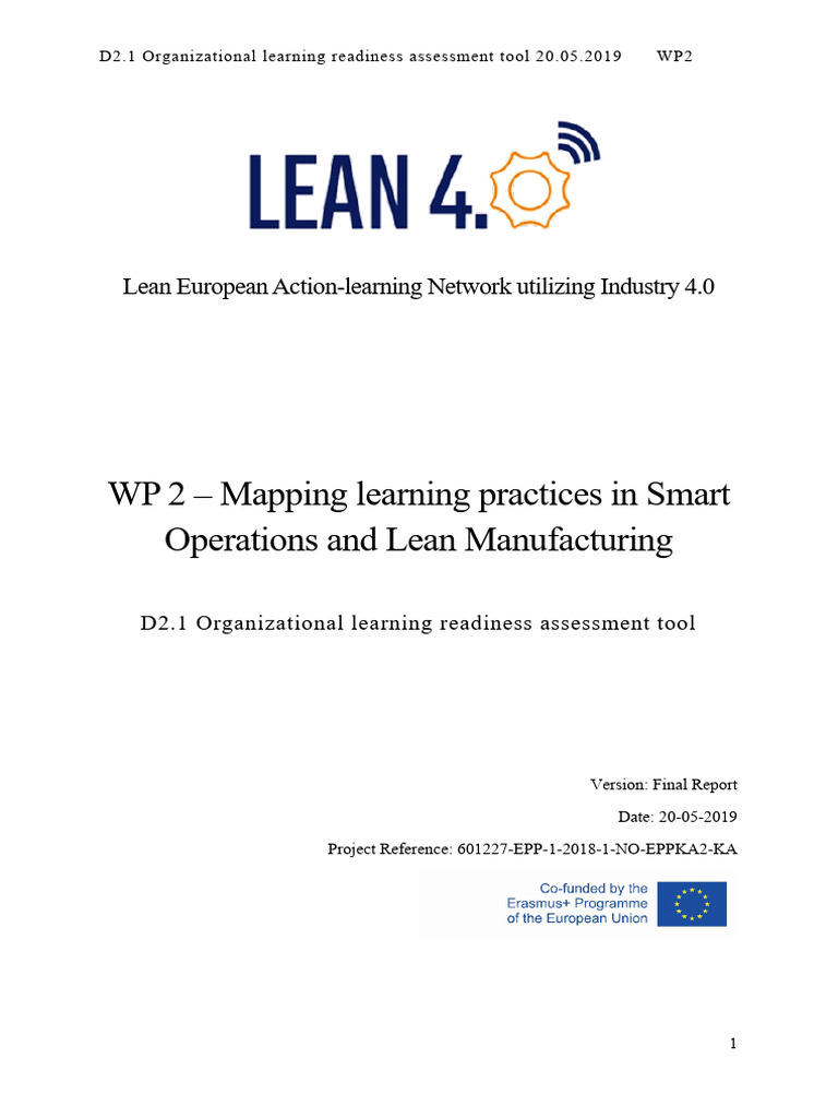 WP 2 - Mapping Learning Practices in Smart Operations and Lean ...