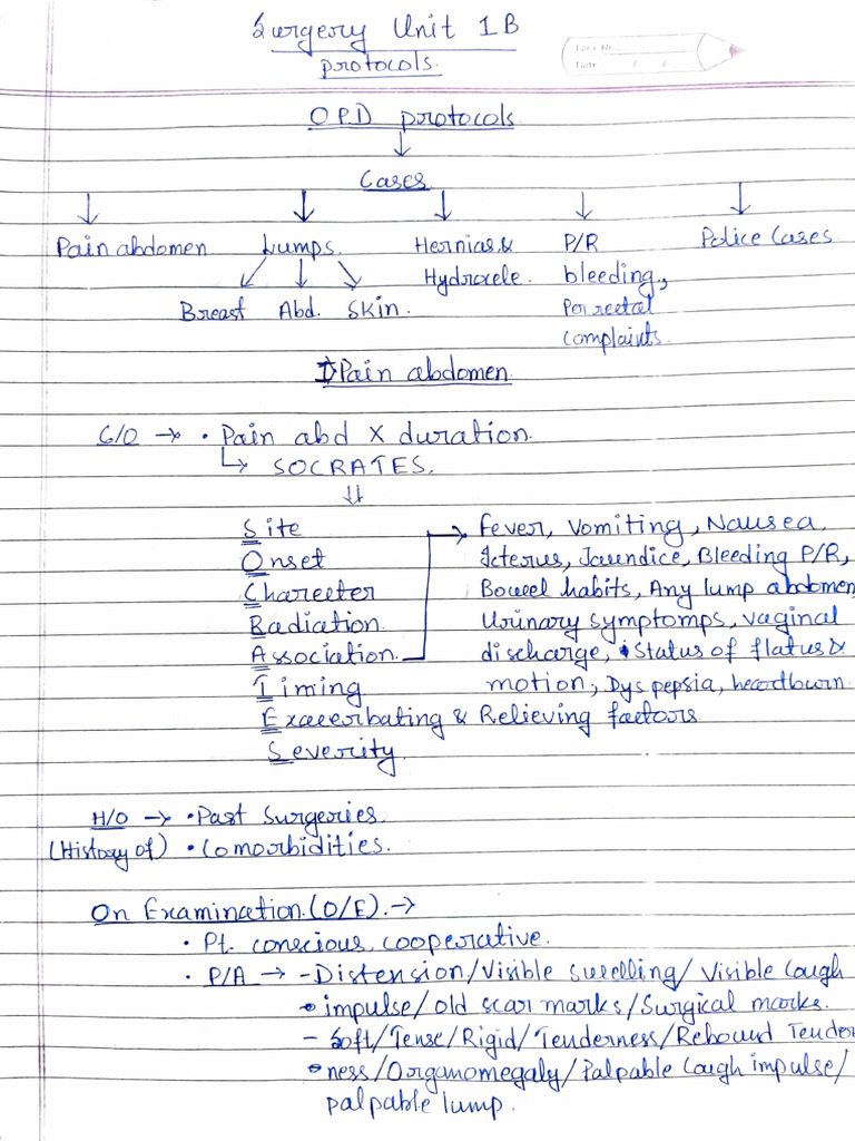 Surgery Unit 1B Protocol MMC&H | PDF