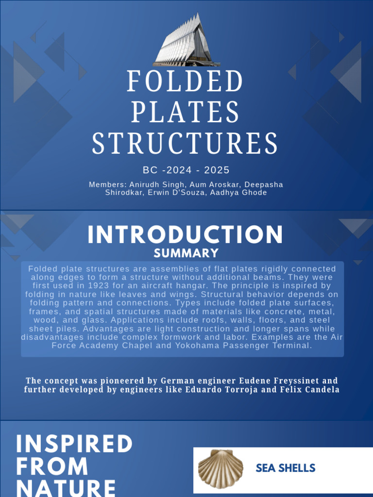 Folded Plate Structures Overview | PDF | Bending | Structural Engineering