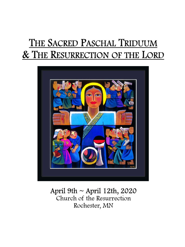 Sacred Paschal Triduum Schedule 2020 | PDF